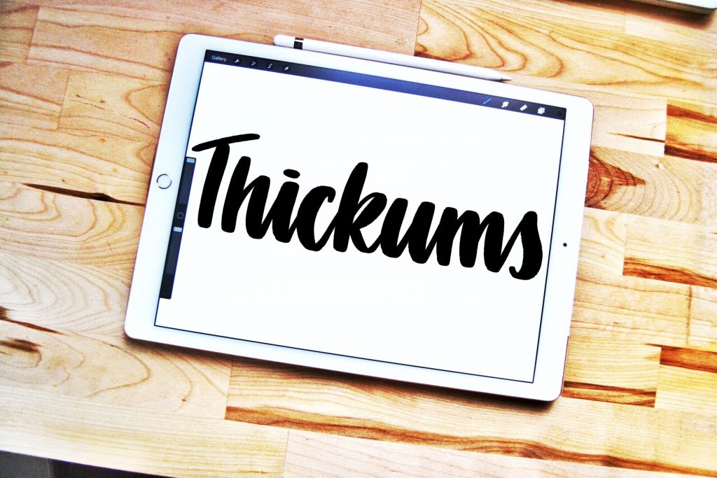 Thickums free Procreate lettering brush | Alexis Gentry